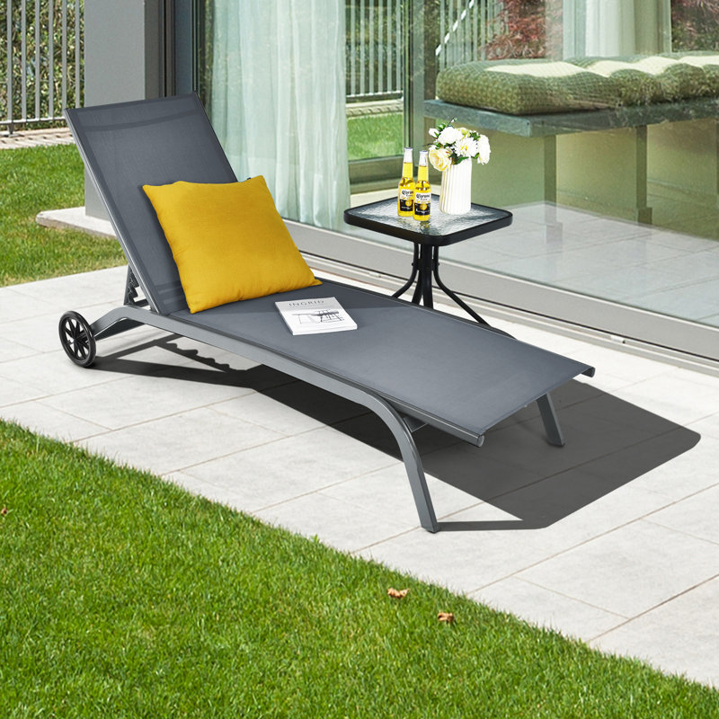 Winston Porter Jesley Outdoor Metal Chaise Lounge Set | Wayfair